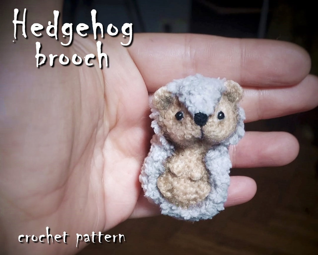 Hedgehog Crochet Pattern, Amigurumi Brooch Keychain (PDF Pattern) - Etsy