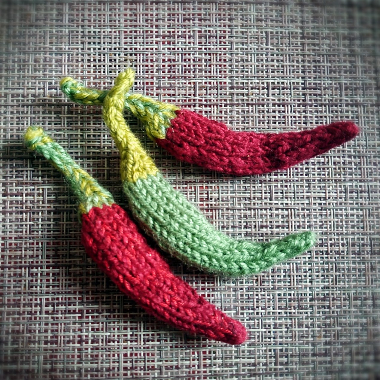Chili Pepper Knitting Pattern for Handmade Brooch. Easy Pattern for ...