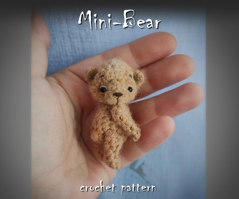 Bear Crochet Pattern, Amigurumi Pattern. Crochet DIY for Creating Miniature Toys, Brooch, Pet ...