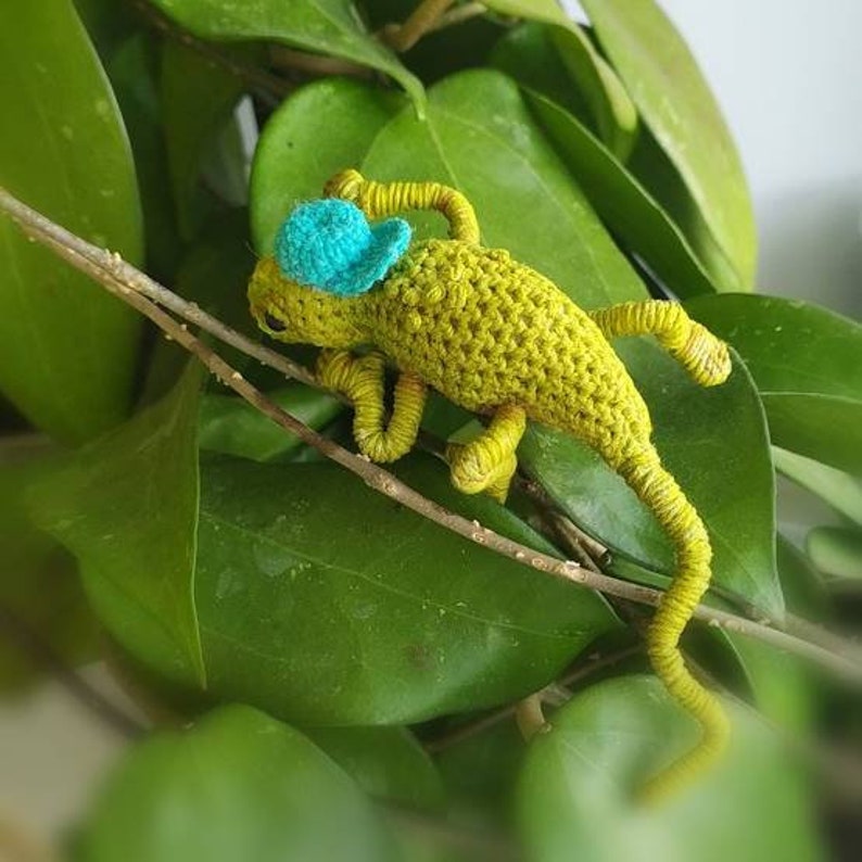 Lizard Crochet Pattern for Tiny Brooch, Toy or Small Realistic Keychain ...