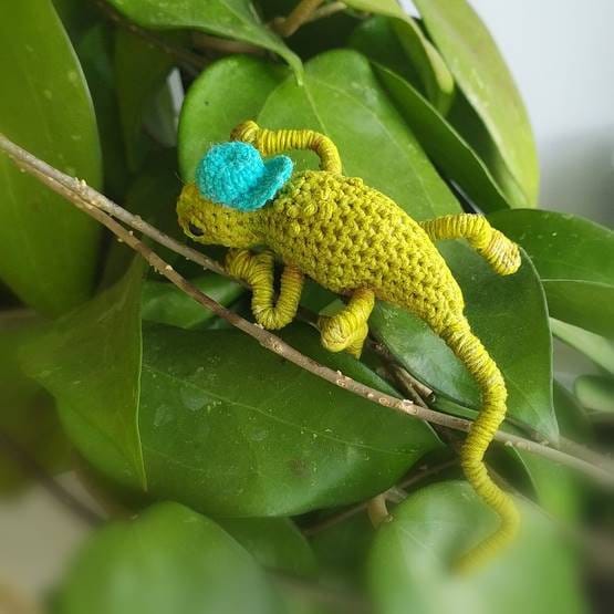 Lizard Crochet Pattern for Tiny Brooch, Toy or Small Realistic Keychain ...