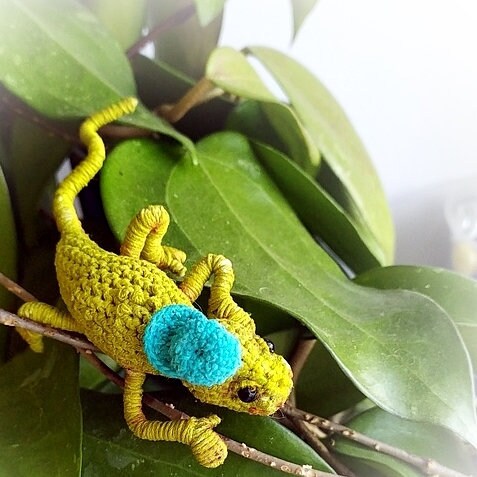 Lizard Crochet Pattern for Tiny Brooch, Toy or Small Realistic Keychain ...