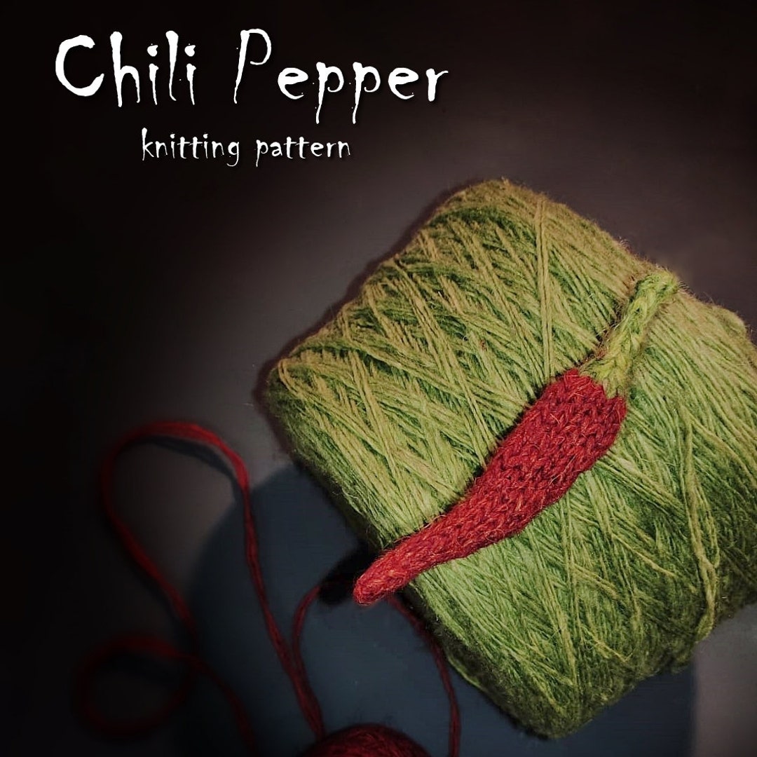 Chili Pepper Knitting Pattern for Handmade Brooch. Easy Pattern for ...