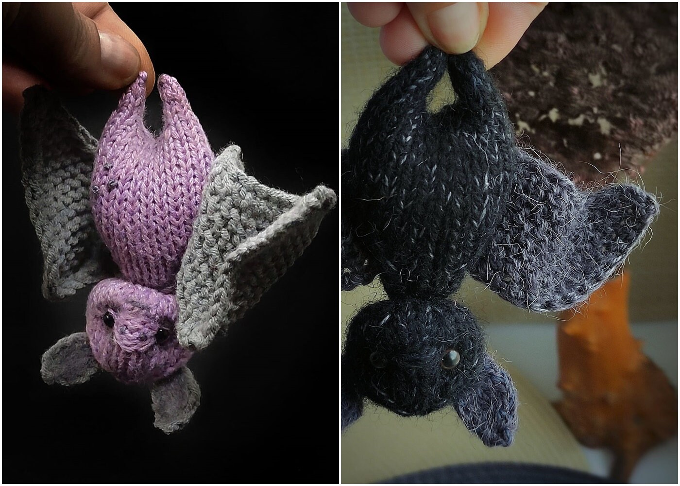 Bat Pattern, Realistic Halloween Home Decor. Knitting Pattern for ...
