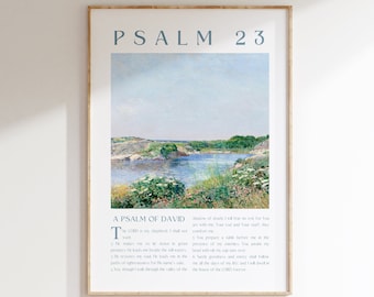 Psalm 23, the Lord is My Shepherd I Shall Not Want, Christian Wall Art ...