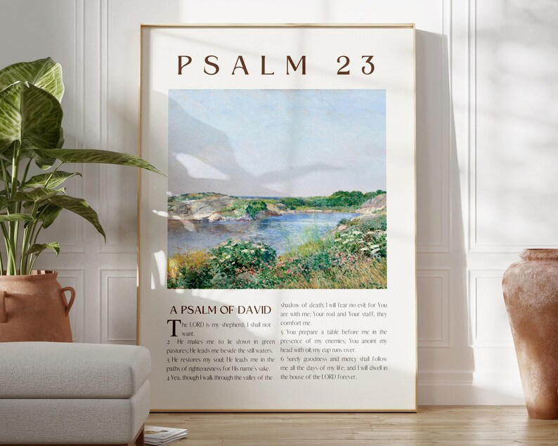 Psalm 23 Bible Verse Wall Art the Lord is My Shepherd - Etsy
