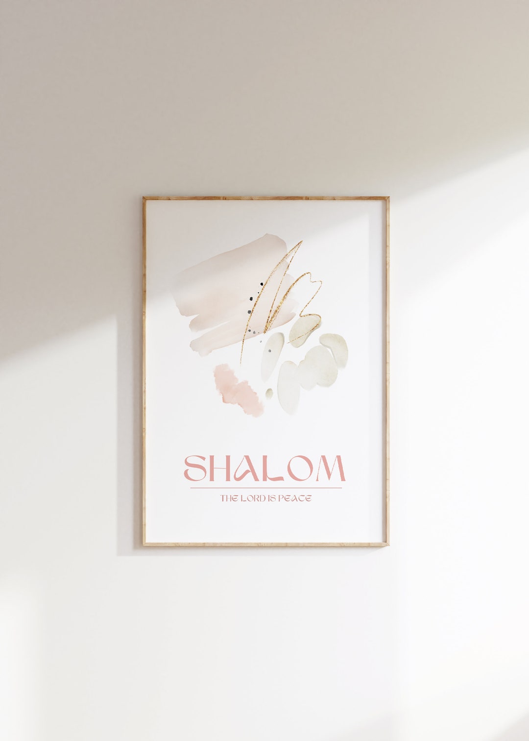 Shalom Name of God Printable Wall Art, Modern Christian Art Print, the ...