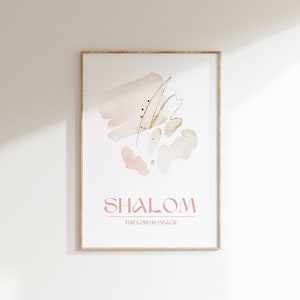 Shalom Name of God Printable Wall Art, Modern Christian Art Print, the ...