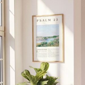 Psalm 23 Bible Verse Wall Art, the Lord is My Shepherd Christian Wall ...
