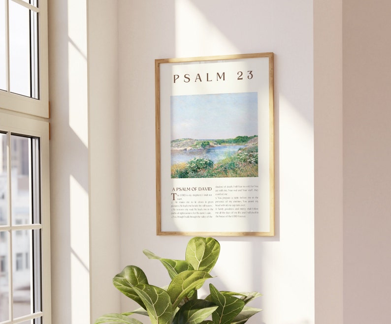 Psalm 23 Bible Verse Wall Art the Lord is My Shepherd - Etsy