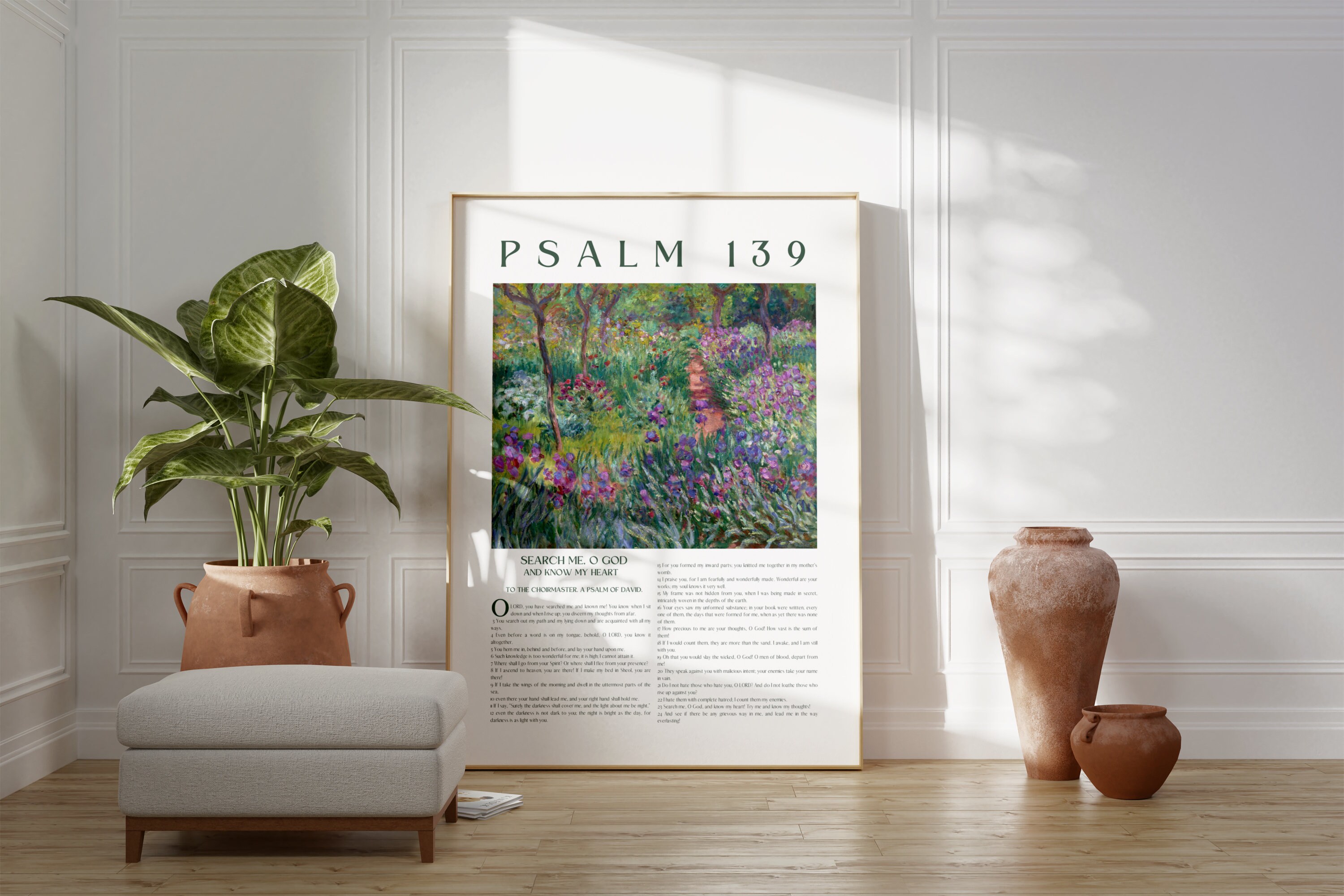 Psalm 139 Wall Art ESV Translation Vintage Monet Art Print - Etsy