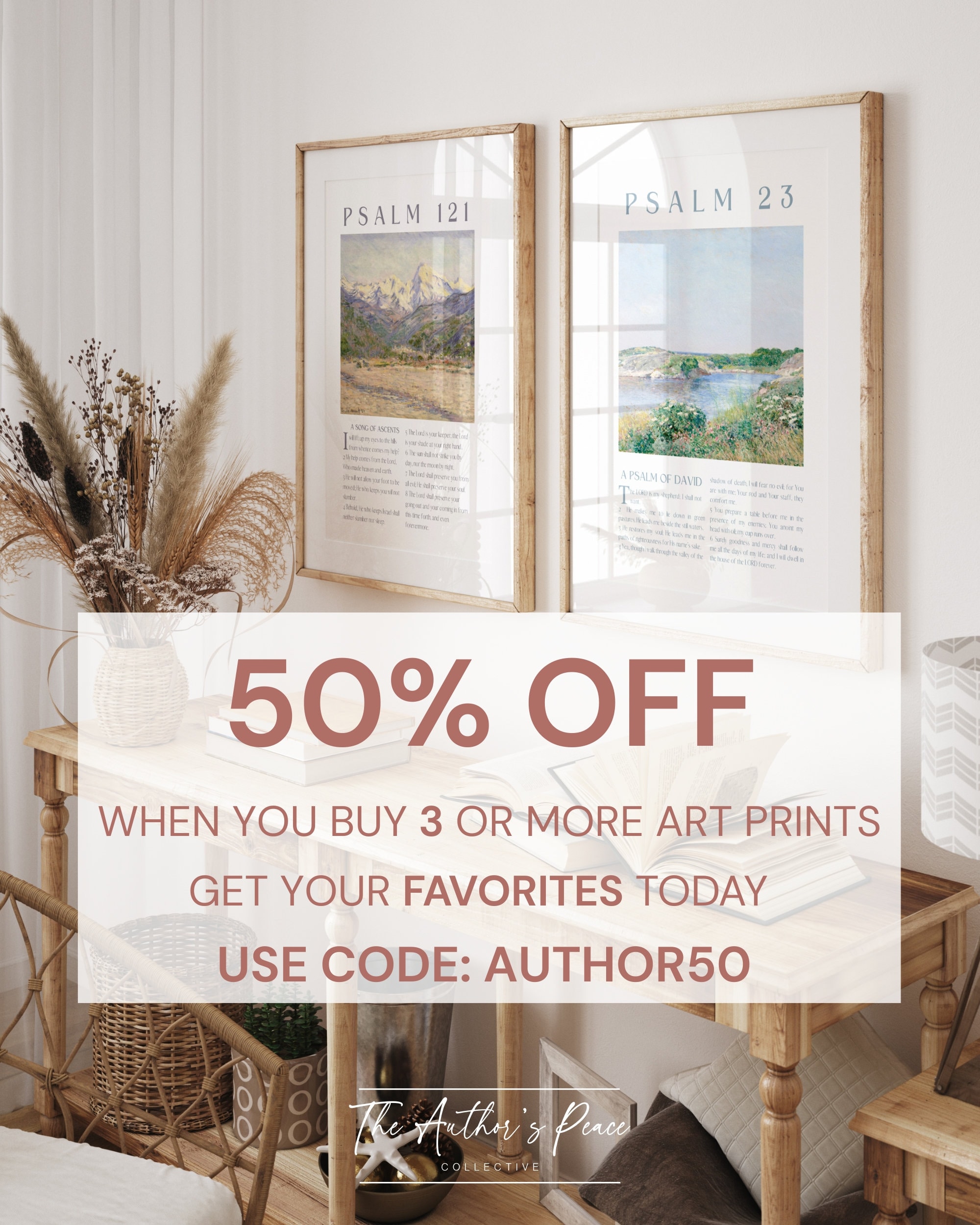 Psalm 139 Wall Art, ESV Translation, Vintage Monet Art Print With Bible ...