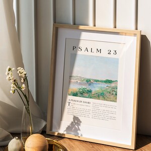 Psalm 23 Scripture Wall Art, the Lord is My Shepherd Christian Wall Art ...