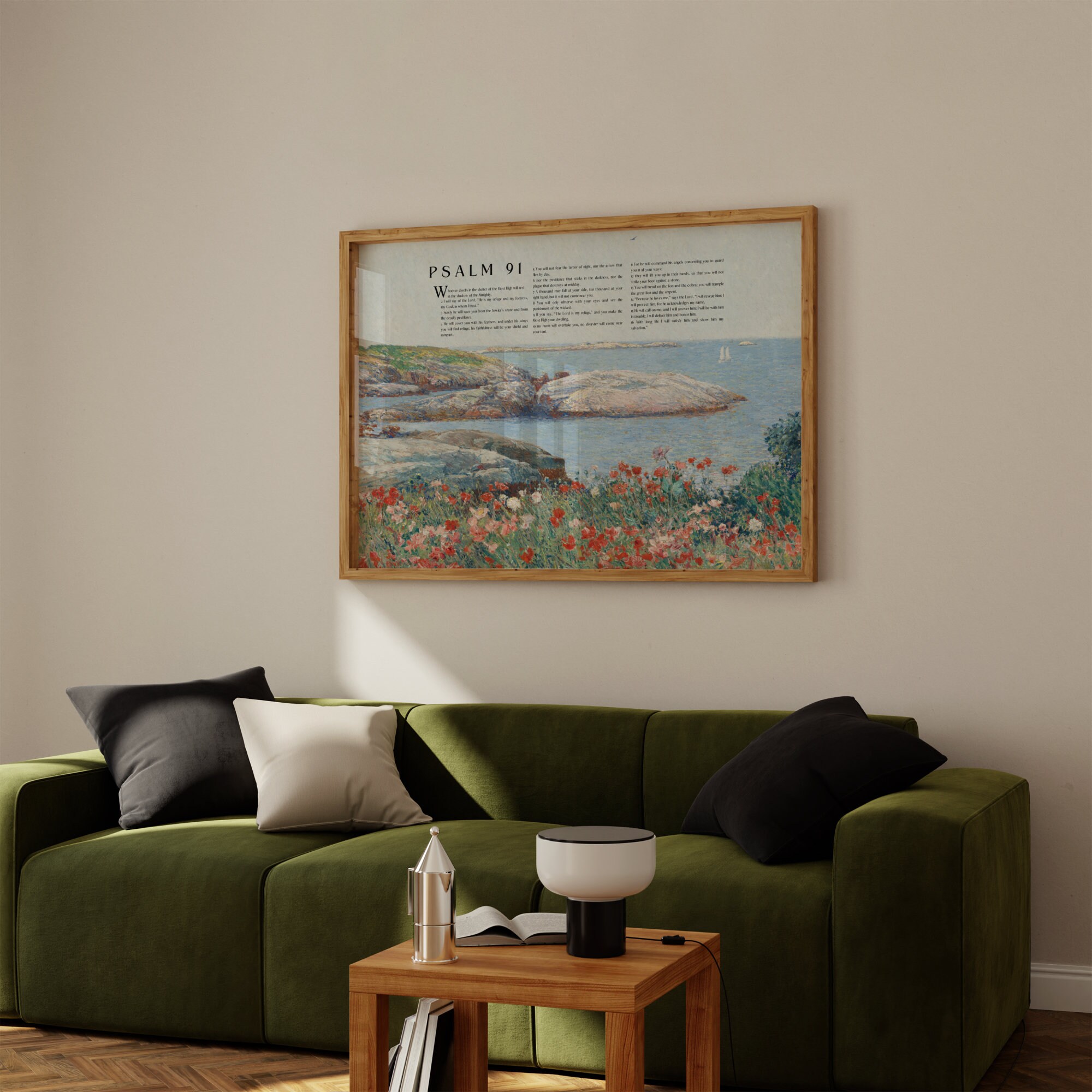 Psalm 91 Landscape Wall Art Bible Verse Poster for - Etsy