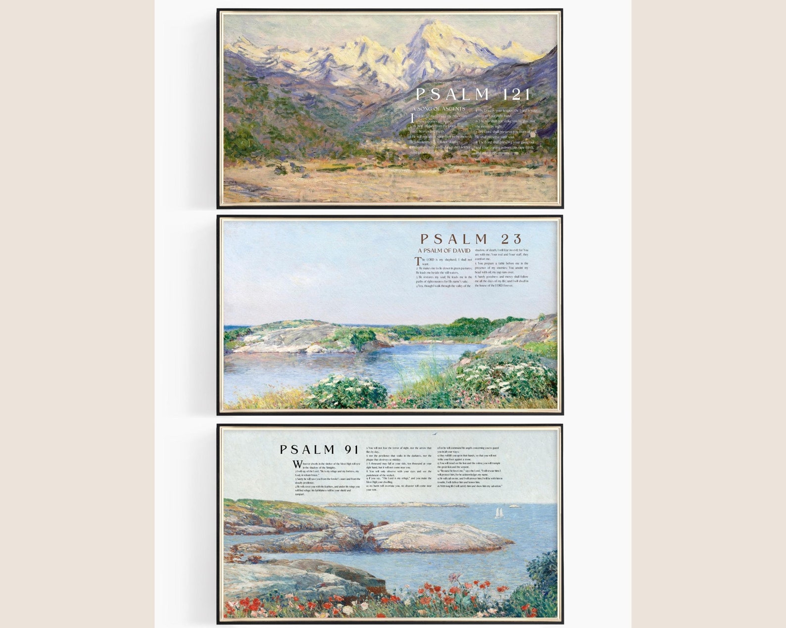 Psalm 23 Psalm 91 Psalm 121 Bundle Samsung Frame TV Art - Etsy