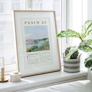 Psalm 23 Bible Verse Wall Art, the Lord is My Shepherd Christian Wall ...