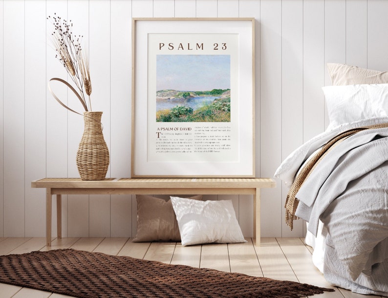 Psalm 23 Bible Verse Wall Art the Lord is My Shepherd - Etsy