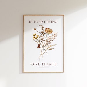 Thanksgiving Scripture Print, Christian Wall Art Set of 3, Psalm 100 ...