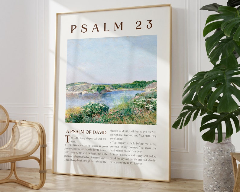 Psalm 23 Bible Verse Wall Art the Lord is My Shepherd - Etsy