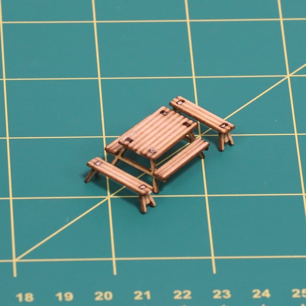 Ho Scale Picnic Bench - Etsy