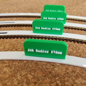 Model Railroad Track Radius Gauges HO / Oo and N Scale - Etsy