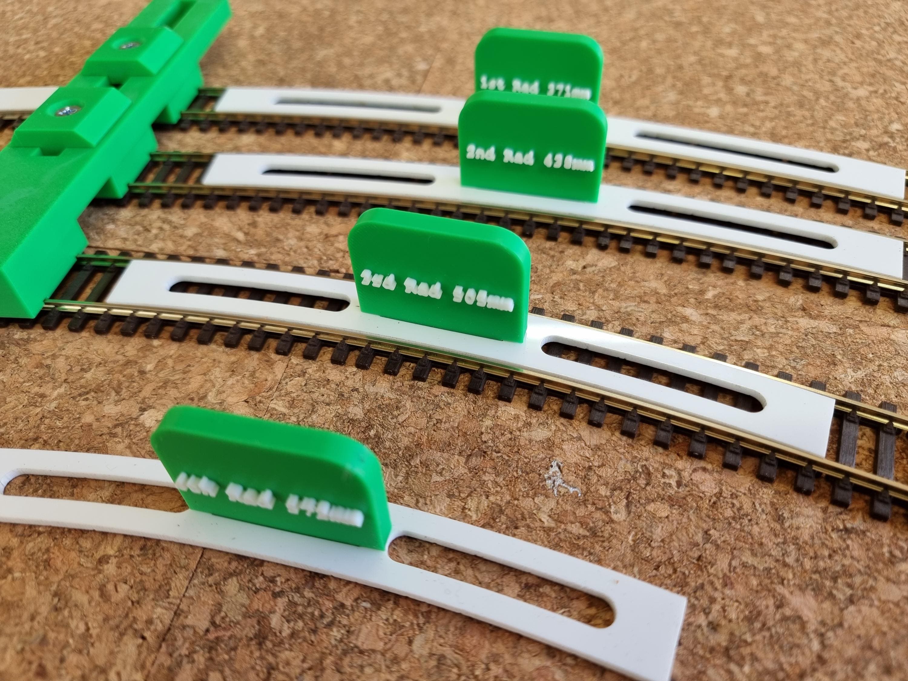 Model Railroad Track Radius Gauges HO / Oo and N Scale - Etsy