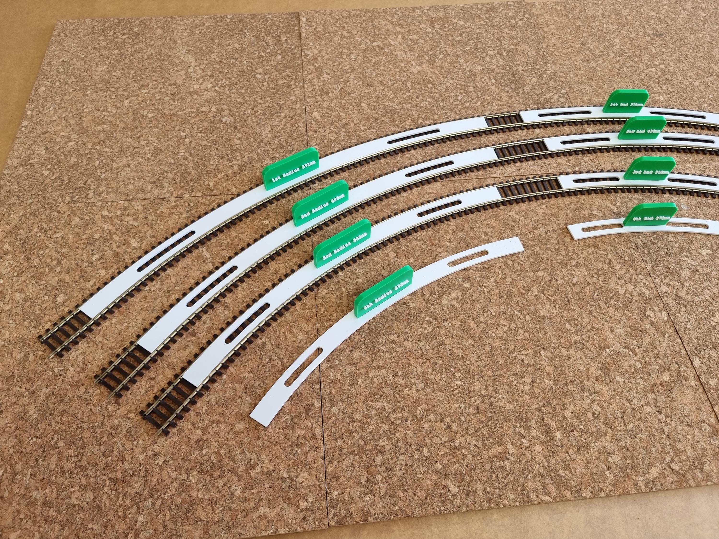 Model Railroad Track Radius Gauges HO / Oo and N Scale - Etsy