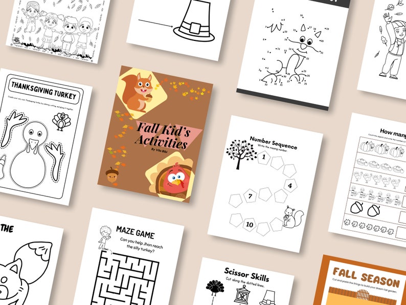 Printables Fall Kids Activities. - Etsy
