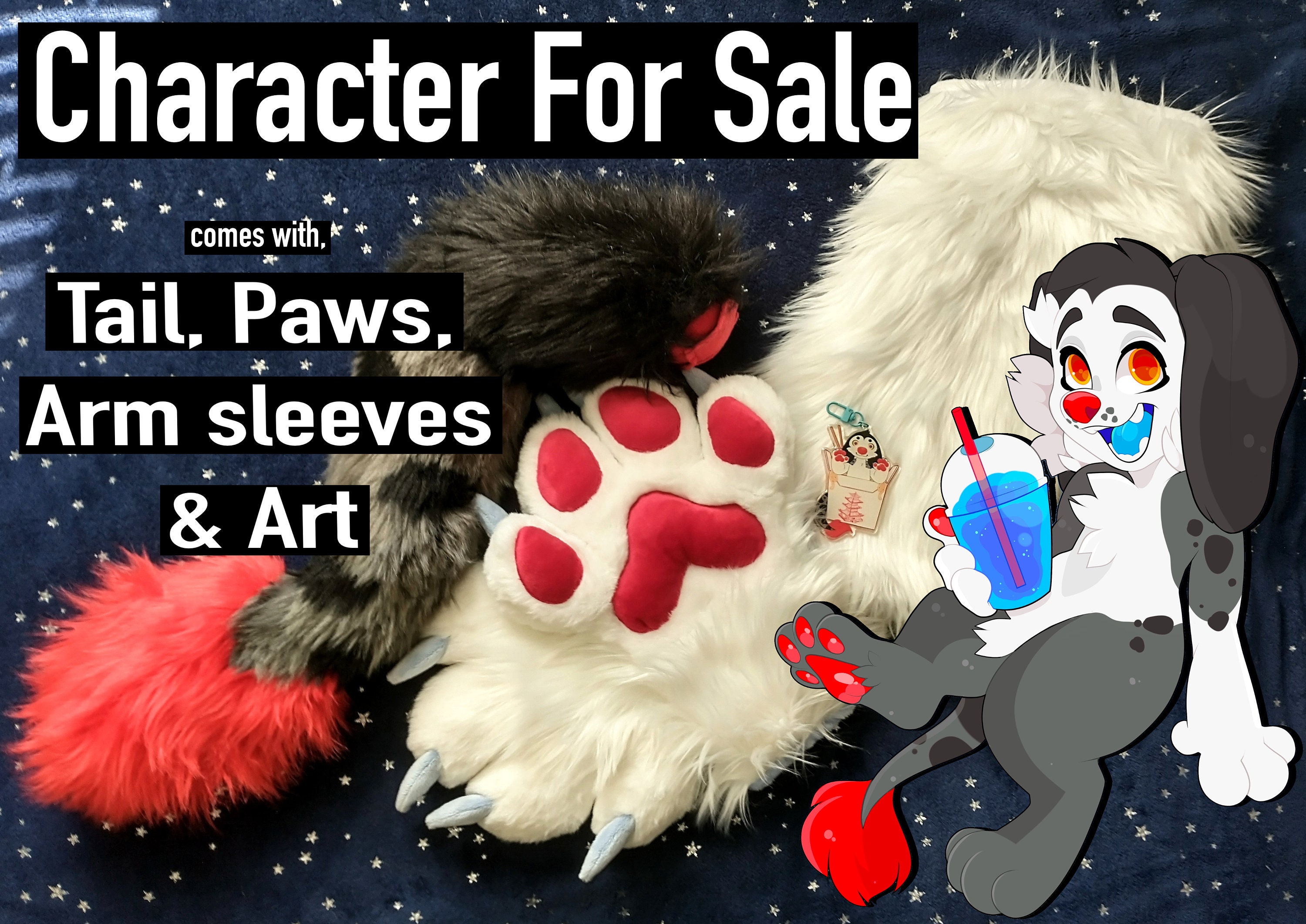 Original Furry Character Art Tail Arm Sleeves and Fursuit - Etsy UK