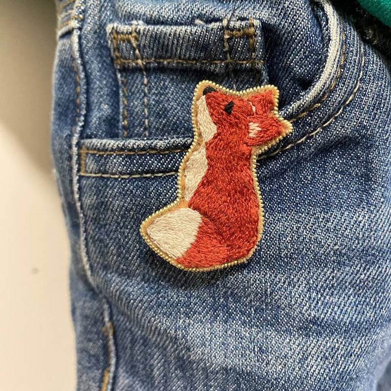 Fox Brooch - Etsy