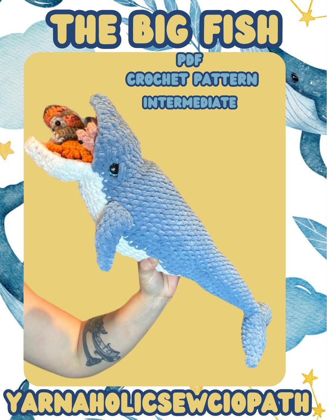 The Big Fish, Blue Whale Crochet Pattern (interactive Pattern) - Etsy