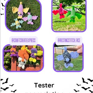 No Sew Mini Bats Crochet Pattern - Etsy