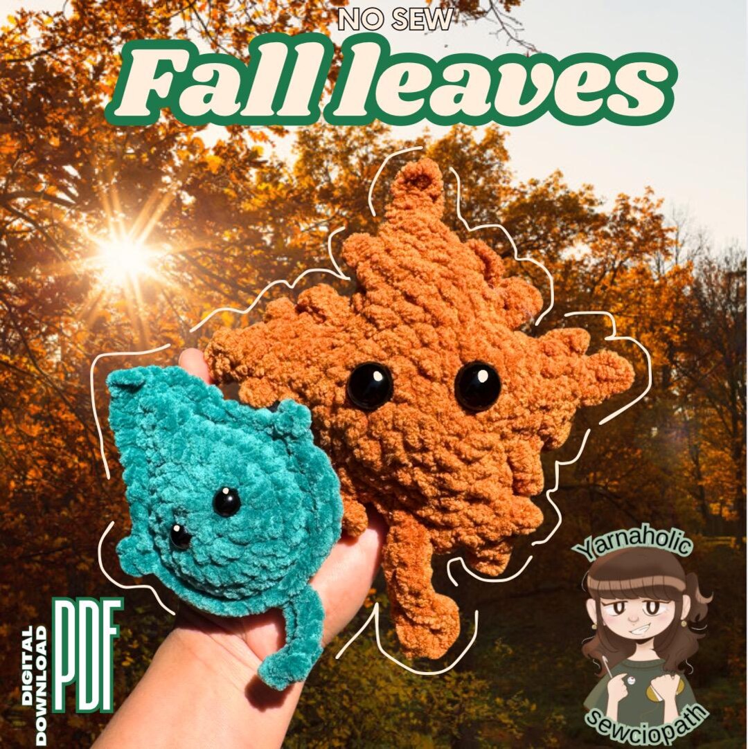 No Sew Fall Leaves Crochet Pattern - Etsy