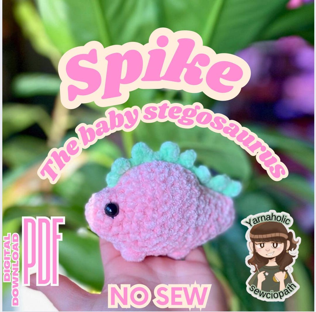 Spike the No Sew Baby Stegosaurus Crochet Pattern - Etsy