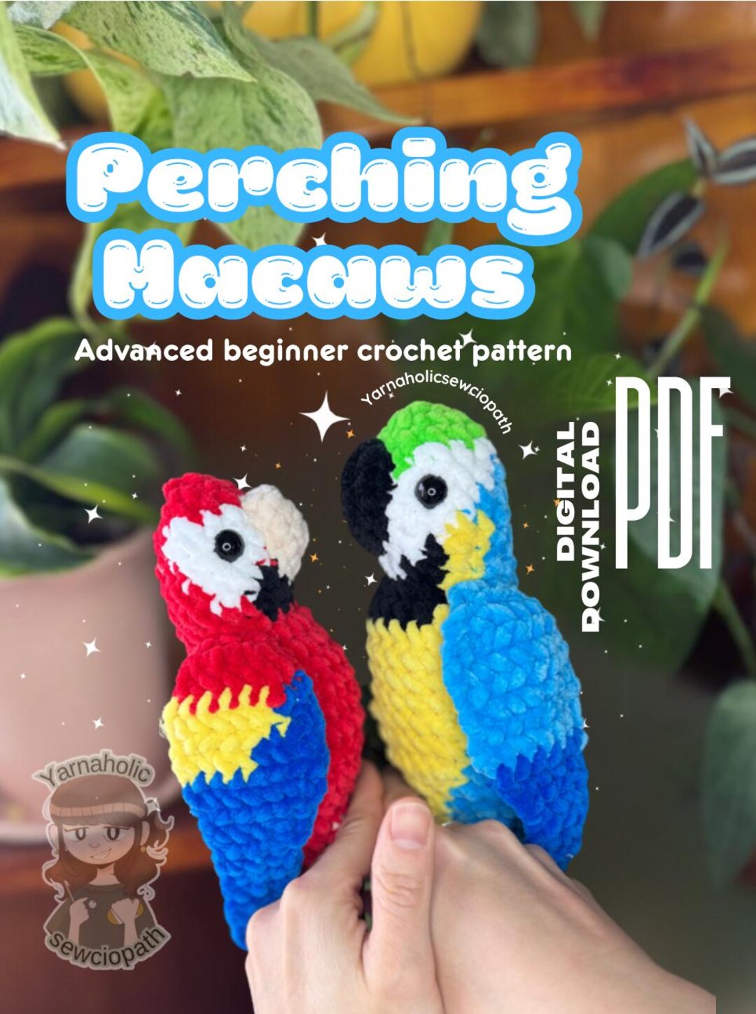 Perching Macaws Crochet Pattern - Etsy