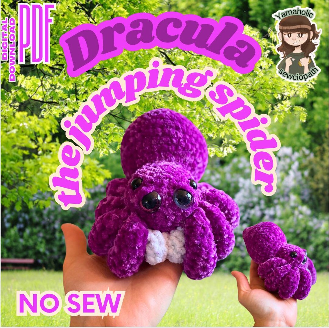 NO SEW Jumping Spider Crochet Pattern With Tarantula Mod - Etsy