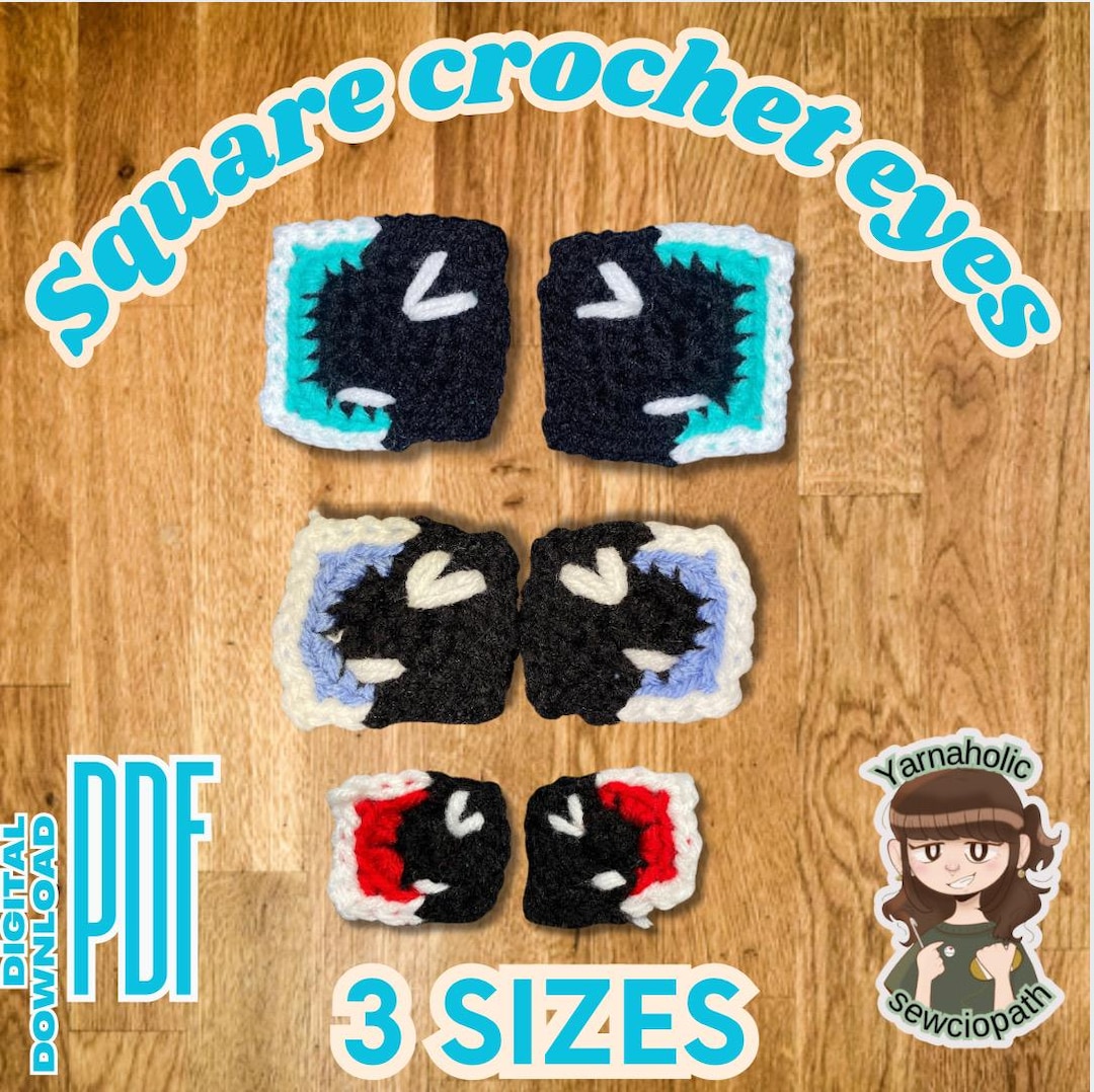 Square Amigurumi Eyes Crochet Pattern (three Sizes) - Etsy