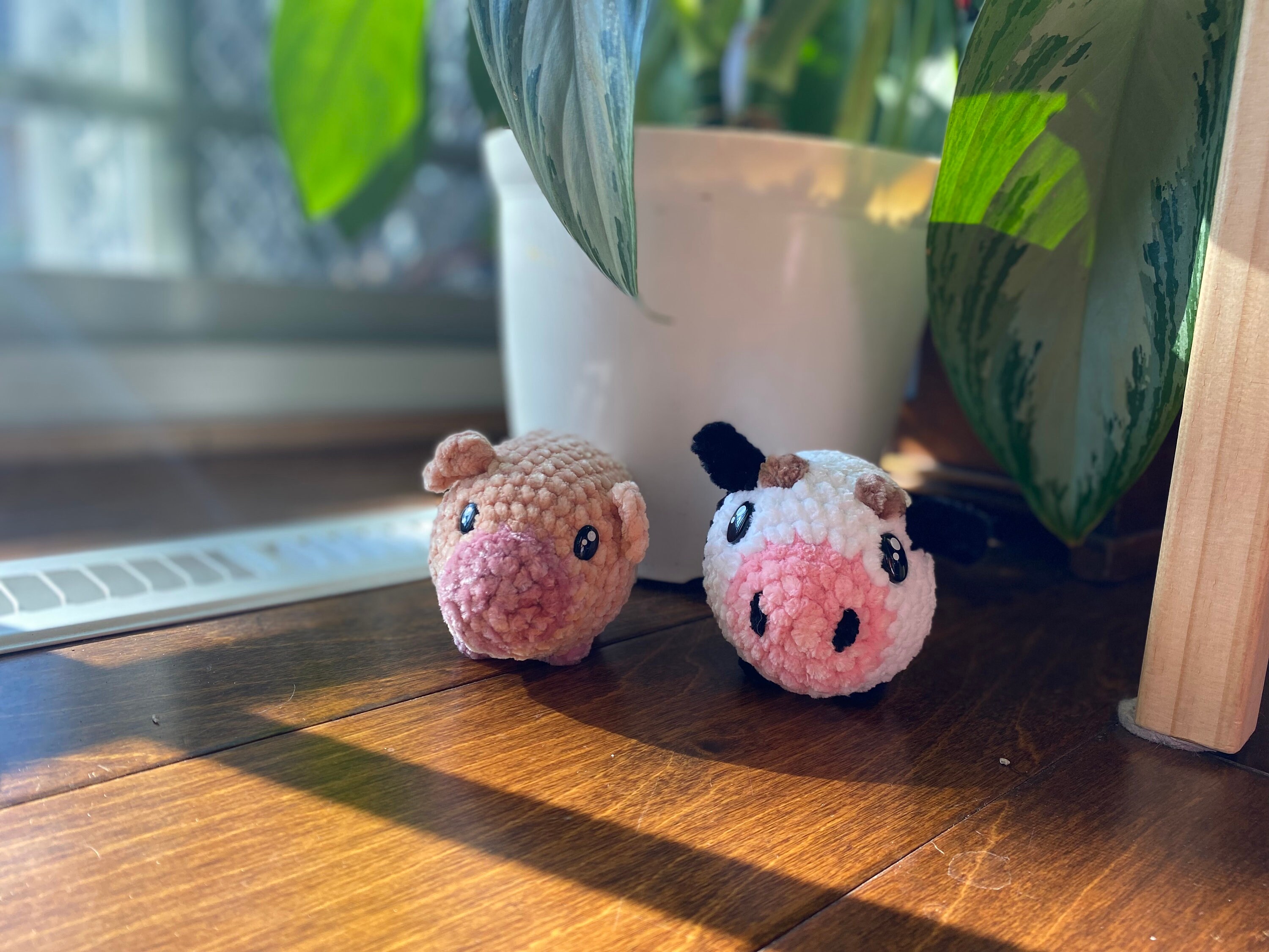 No Sew Cow & Pig Crochet Pattern - Etsy