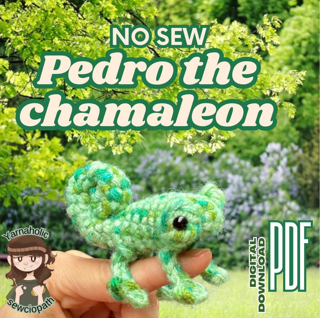 Pedro Chameleon Mini No Sew Crochet Pattern - Etsy