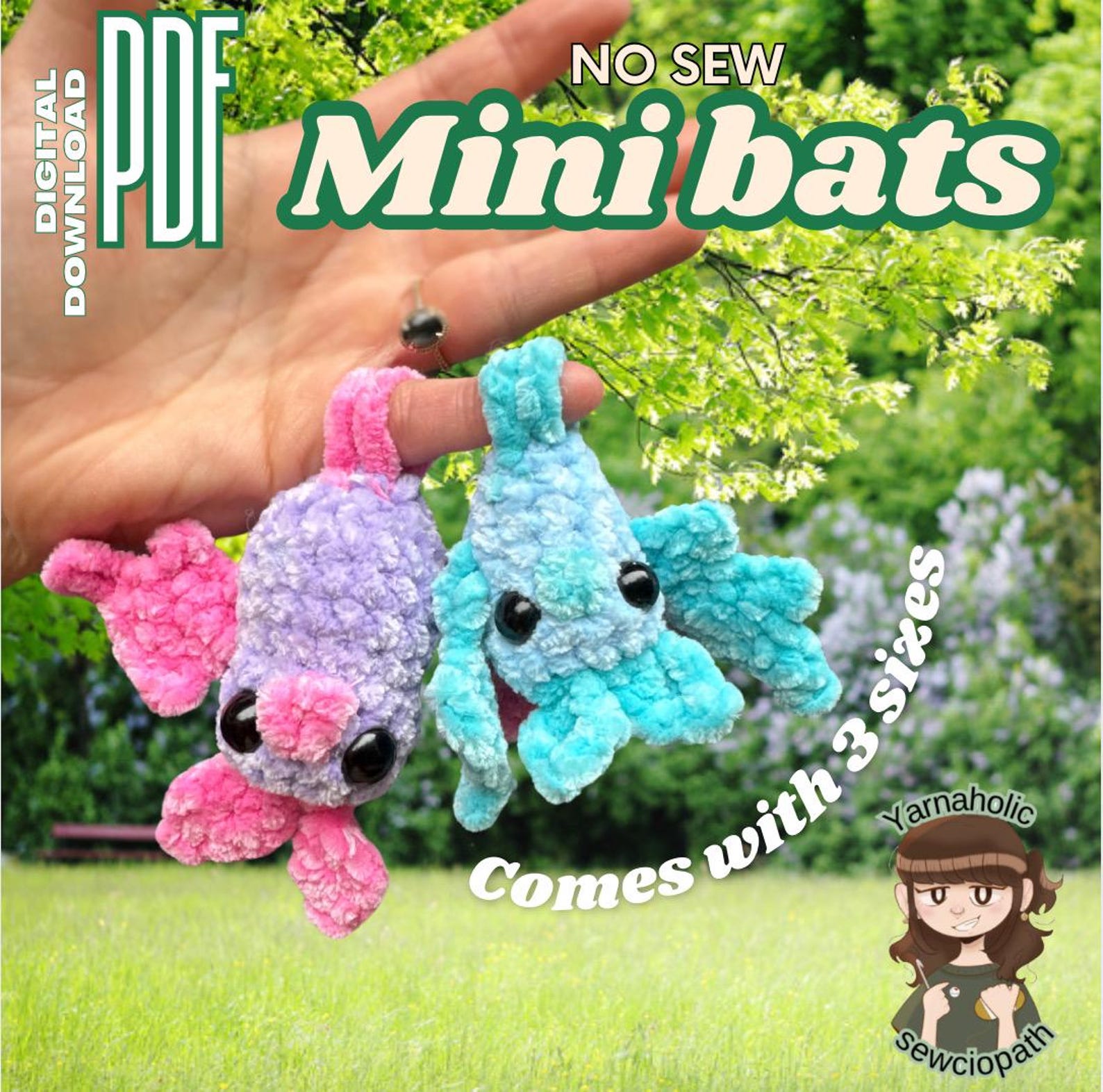 No Sew Mini Bats Crochet Pattern - Etsy