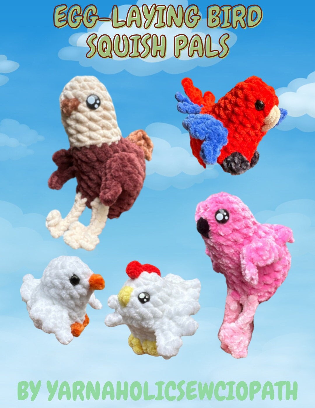Birds Squish Pals Crochet Pattern - Etsy