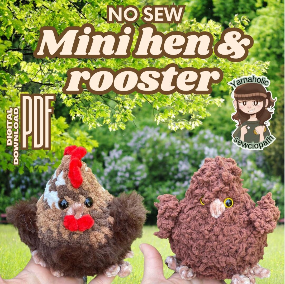 Mini Hen and Rooster Crochet Pattern - Etsy