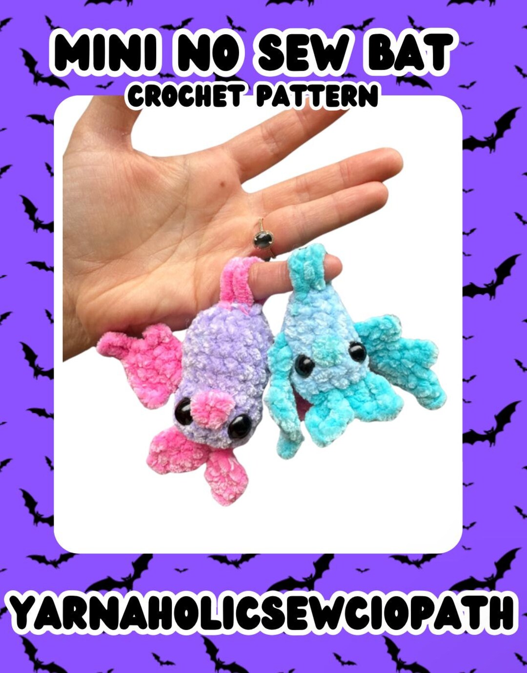 No Sew Mini Bats Crochet Pattern - Etsy