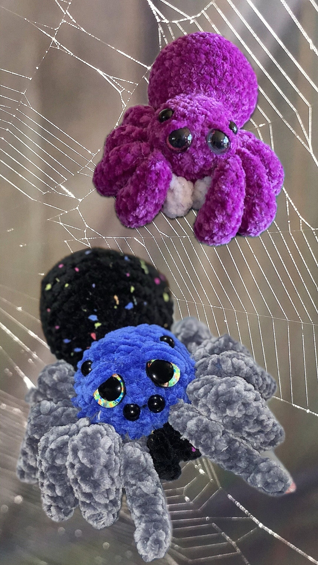 NO SEW Jumping Spider Crochet Pattern With Tarantula Mod - Etsy