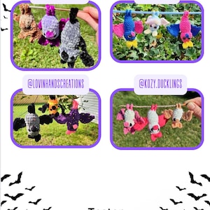 No Sew Mini Bats Crochet Pattern - Etsy