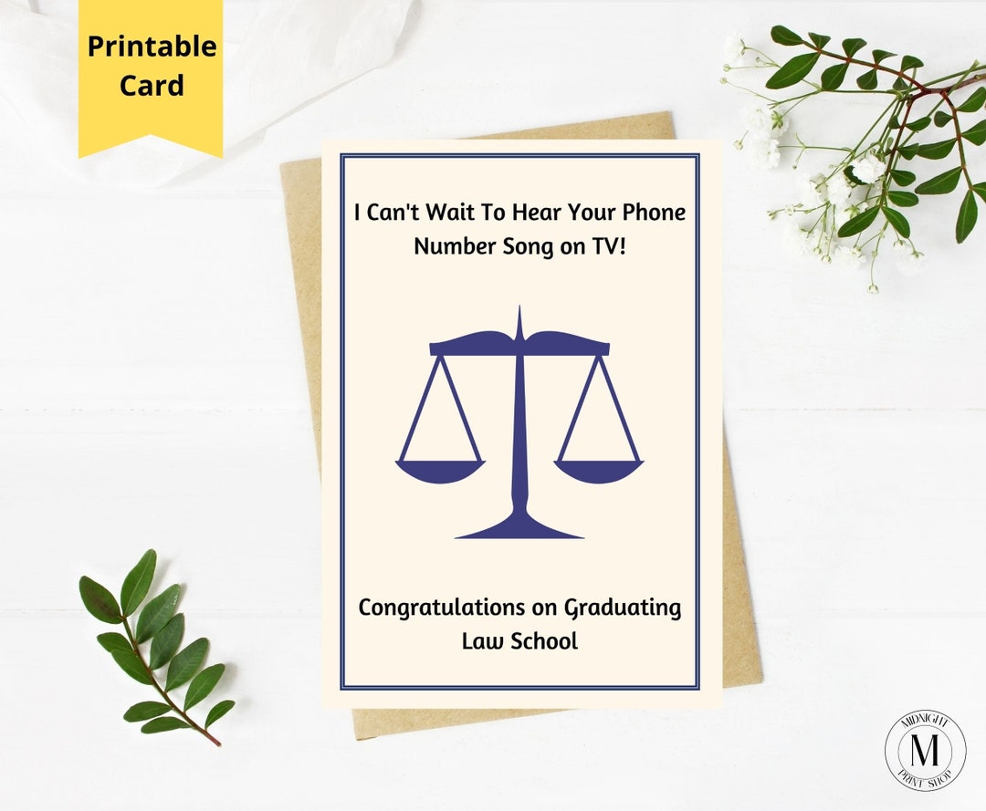 Law School Card Law Student Graduation Gift Funny Law School - Etsy