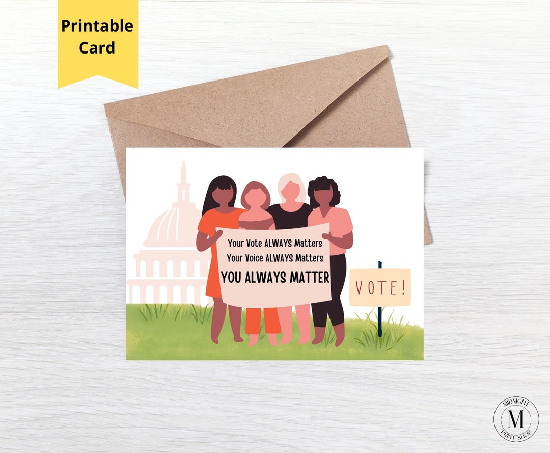 Inspirational Election Day Card, Diverse Women Voting Day Card ...