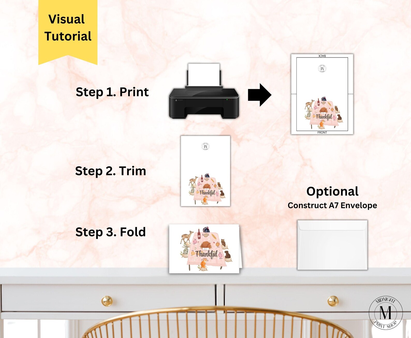 Friendly Feast Card, Woodland Thanksgiving Card, Friendsgiving Dinner ...