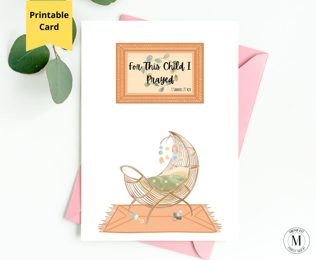 Religious Baby Shower Card, Card for Expecting Parents, Boho Theme Baby ...