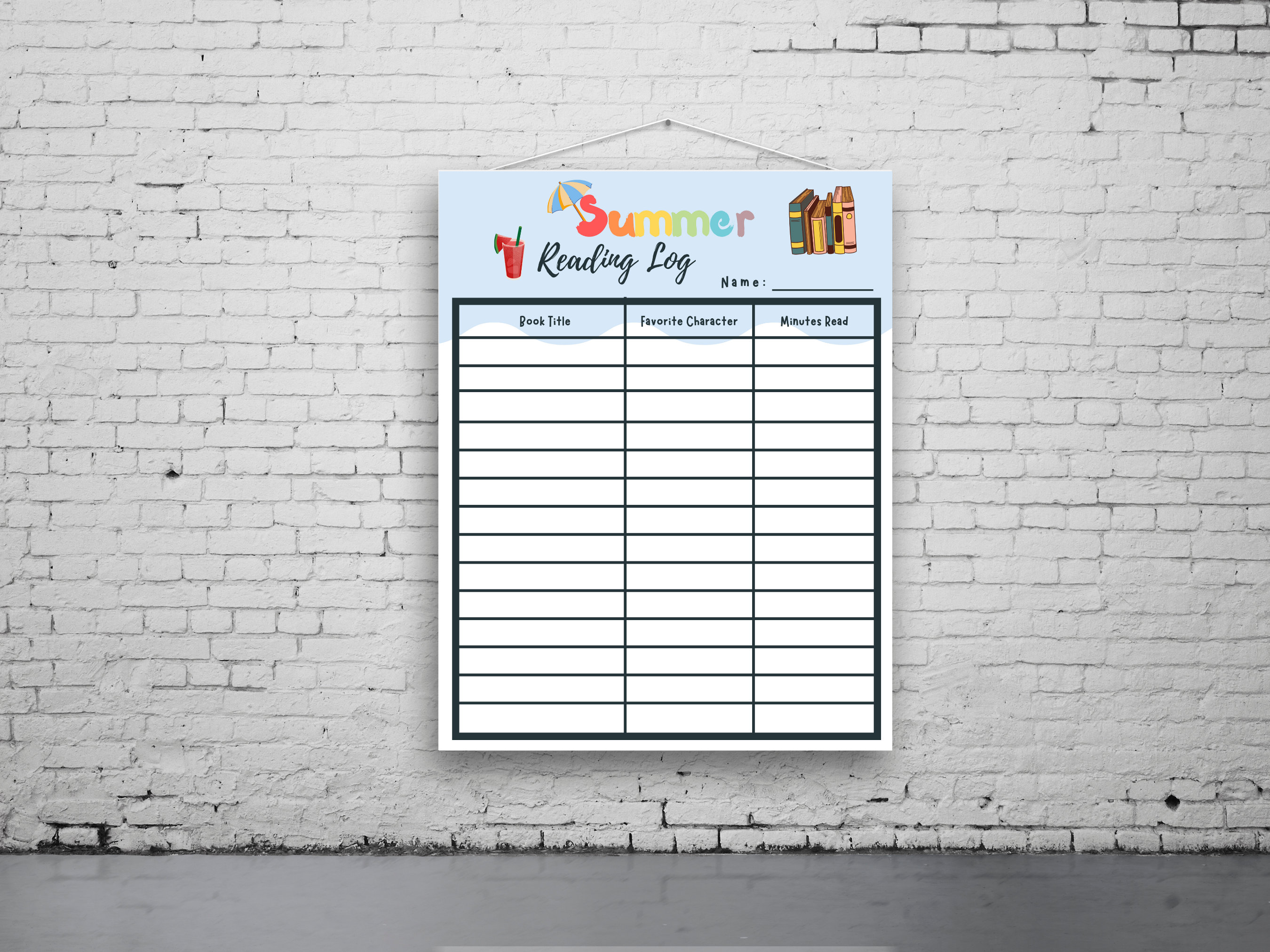 Summer Reading Log for Kids, Summer Reading Challenge Printables, Kids ...